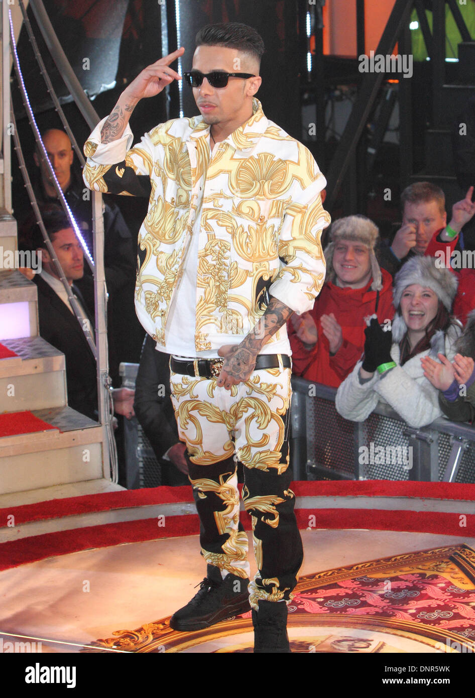 Borehamwood, Hertfordshire, UK. 03rd Jan, 2014. NDubz rapper Dappy at ...