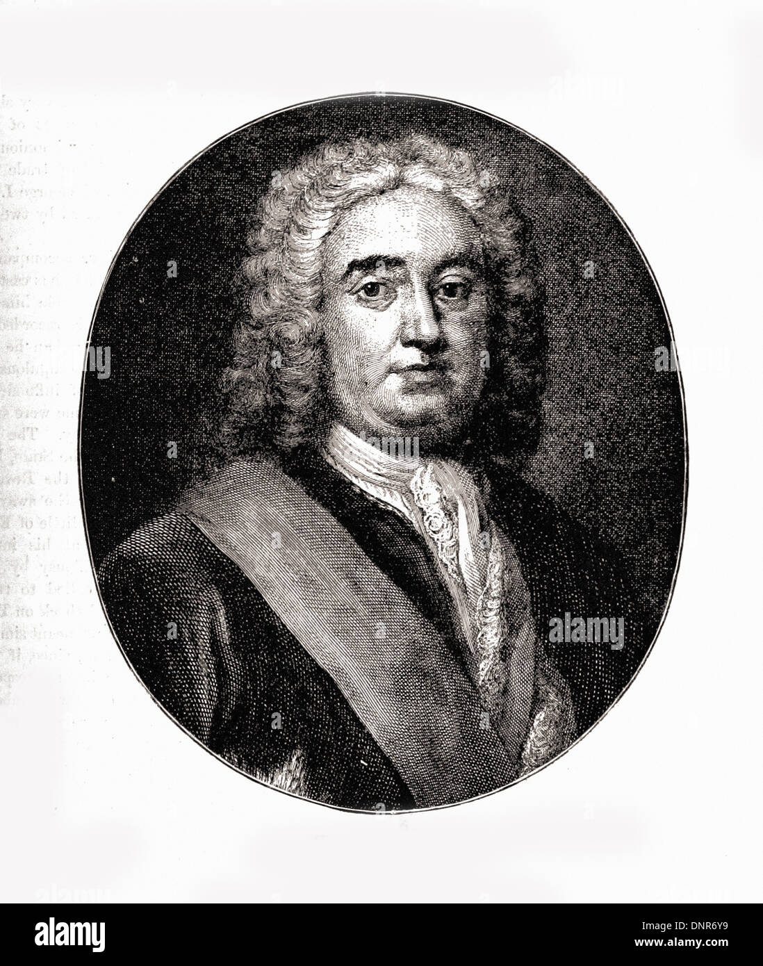 Portrait of Sir Robert WALPOLE - British engraving XIX th Century Stock ...