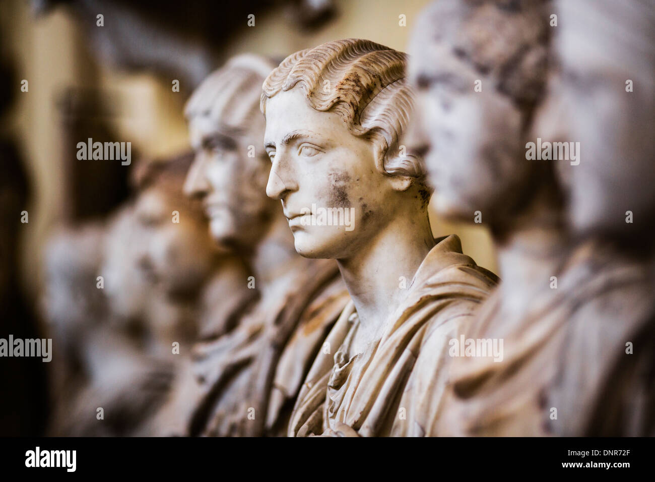 Carved busts in Vatican Museums, Vatican City, Rome, Italy, Europe ...