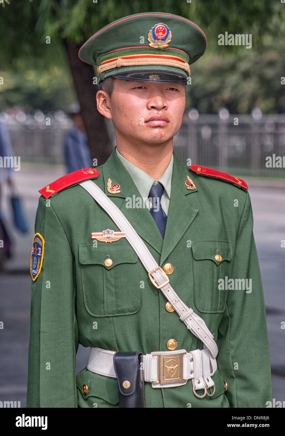 Beijing, China. 16th Oct, 2006. Portrait of a uniformed CAPF police ...