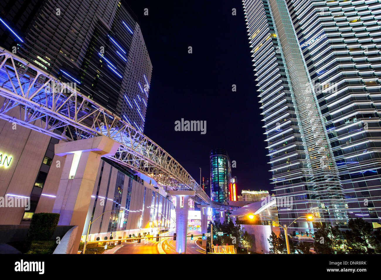 The Aria hotel & casino in Las Vegas pictured at night Stock Photo - Alamy