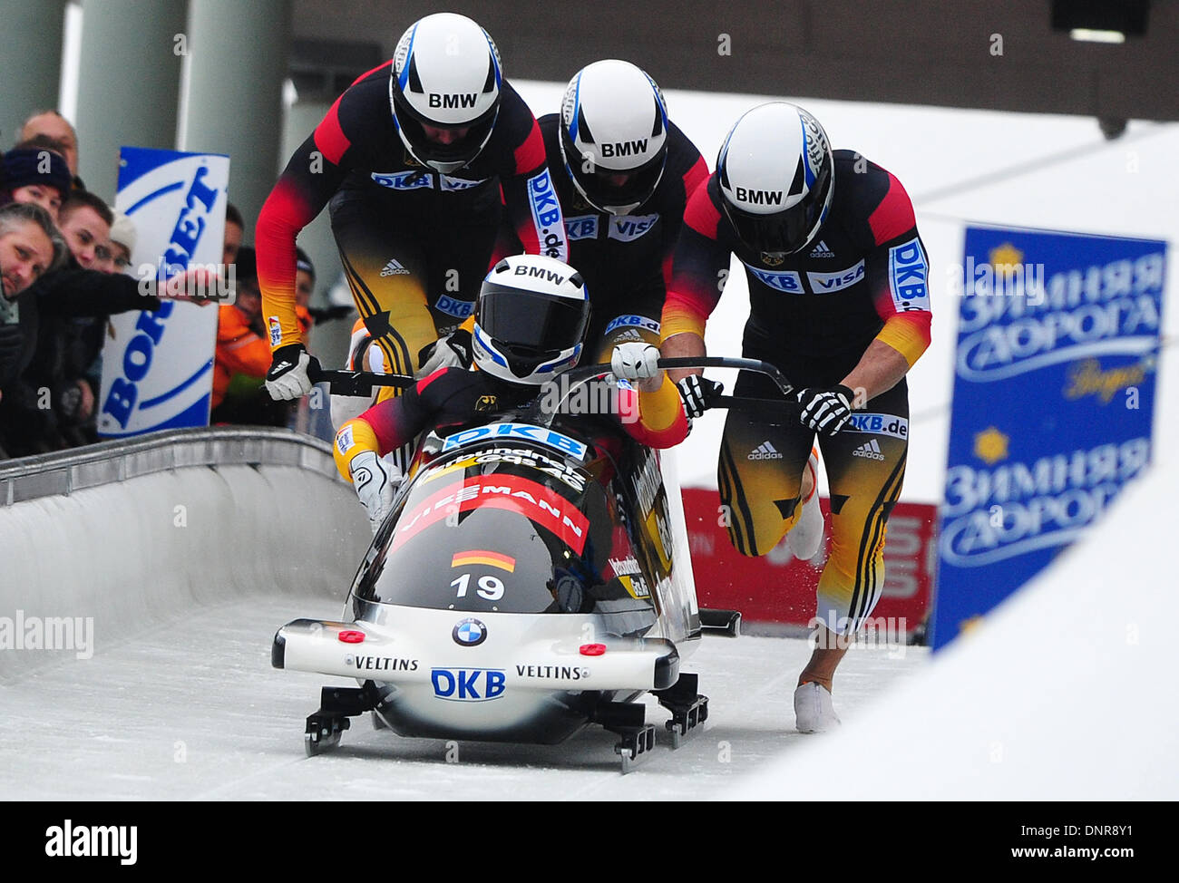 Winterberg, Germany. 04th Jan, 2014. The German bobsleigh team with ...