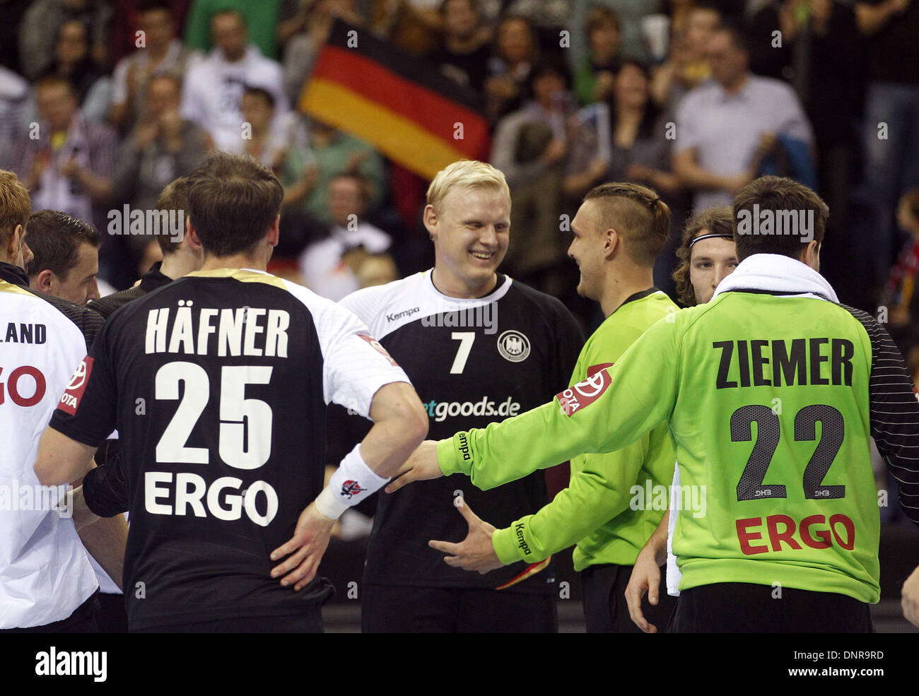 Krefeld, Germany. 04th Jan, 2014. Germany's Kai Haefner (L-R), Patrick ...