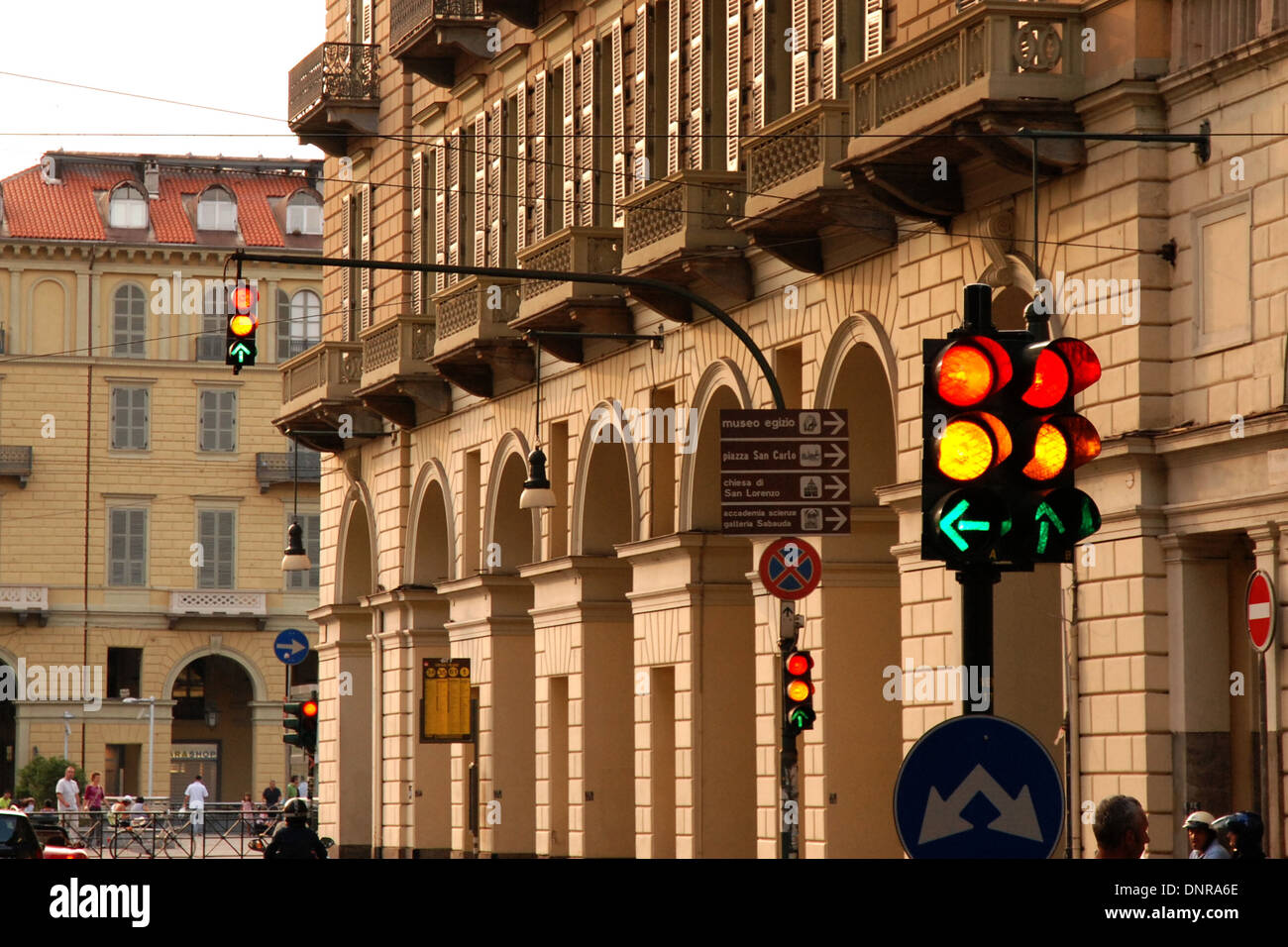 Italian crossroad with all the traffic lights on Stock Photo - Alamy