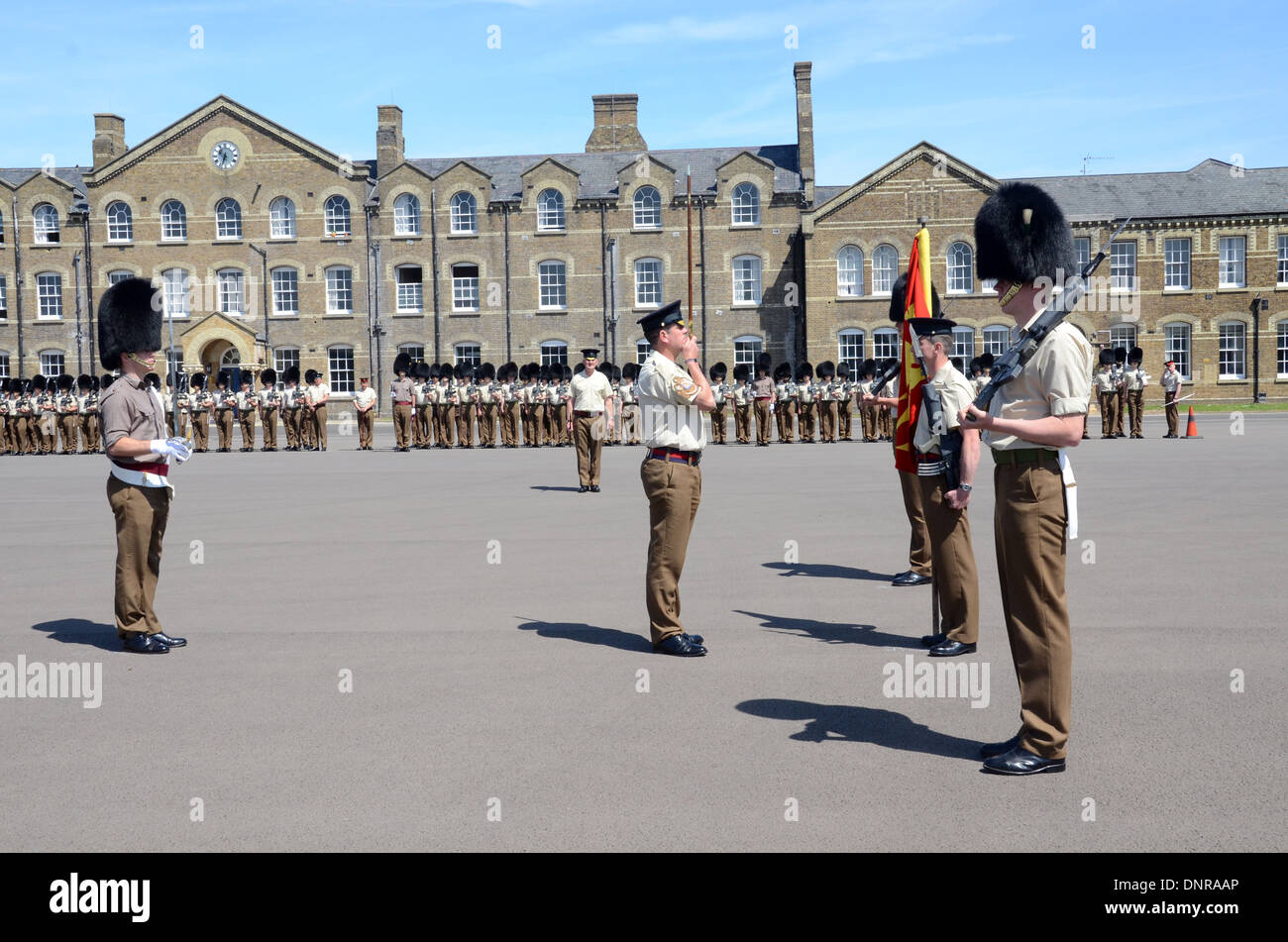 1st battalion welsh guards, on the drill square at Cavalry Barracks ...