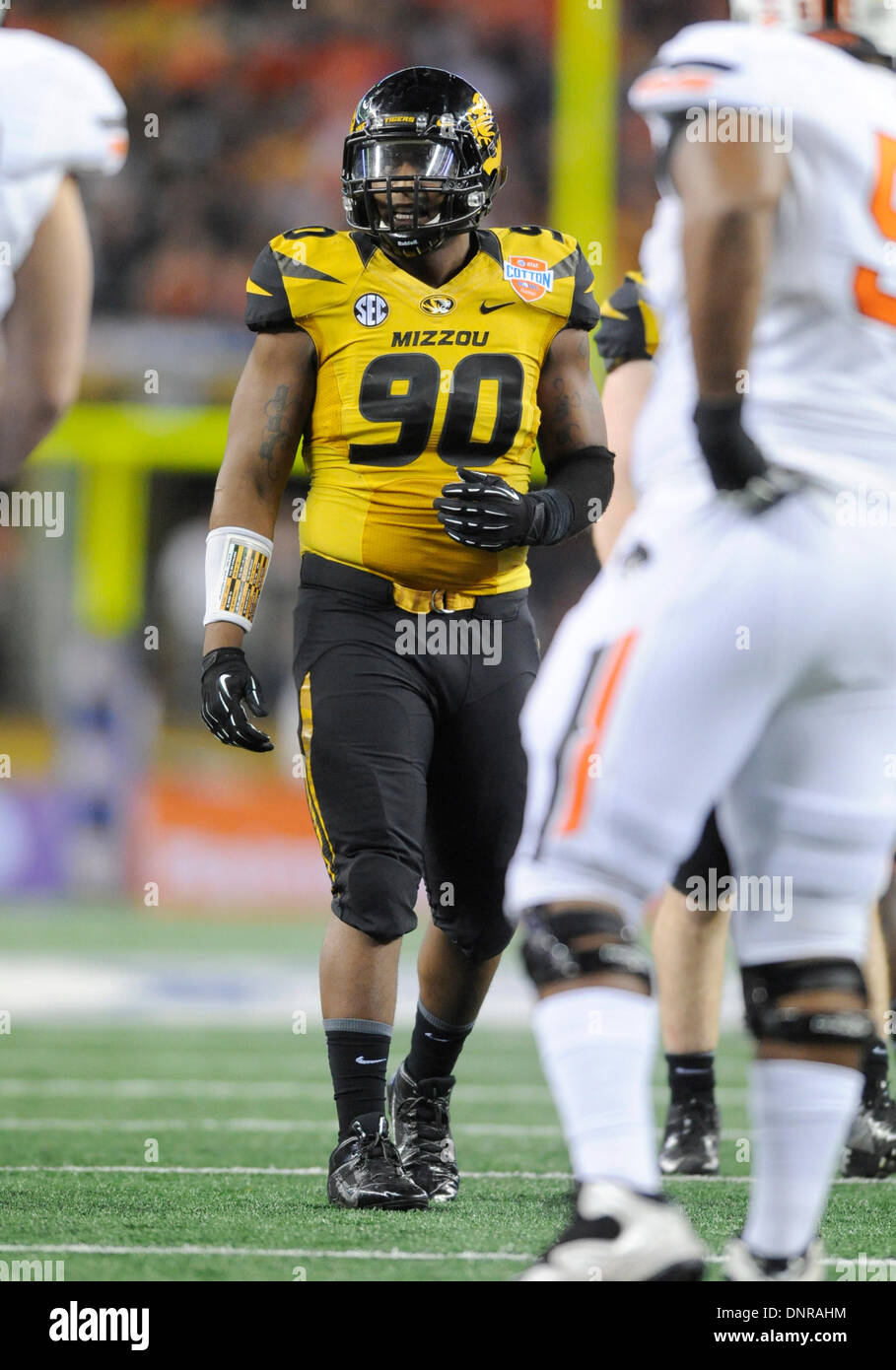 Arlington, TX, USA. 03rd Jan, 2014. Missouri Tigers defensive lineman ...