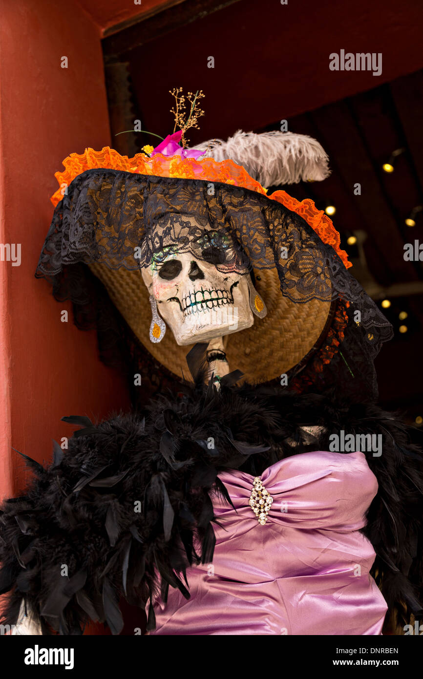 Skeleton decorations celebrating the Day of the Dead festival known in ...