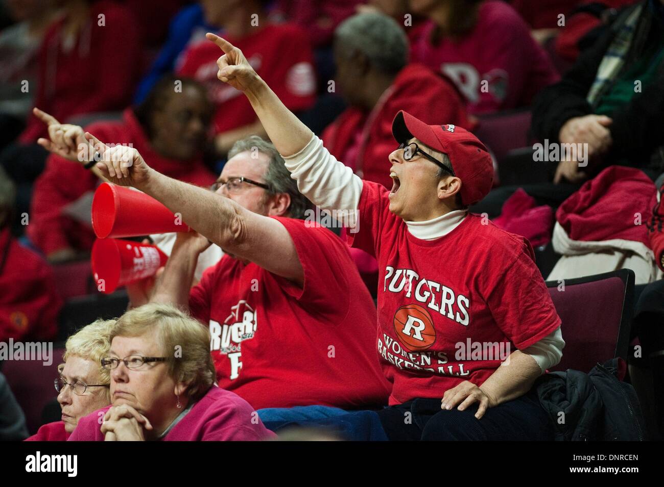 Piscataway, New Jersey, USA. 4th Jan, 2014. Rutgers' fans in the second ...