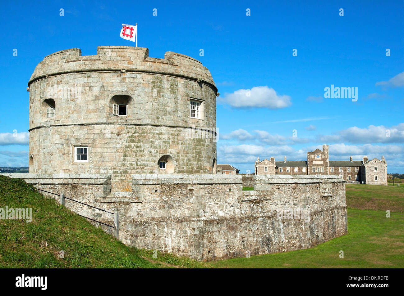 the keep at pendennis castle, falmouth, cornwall, uk Stock Photo - Alamy