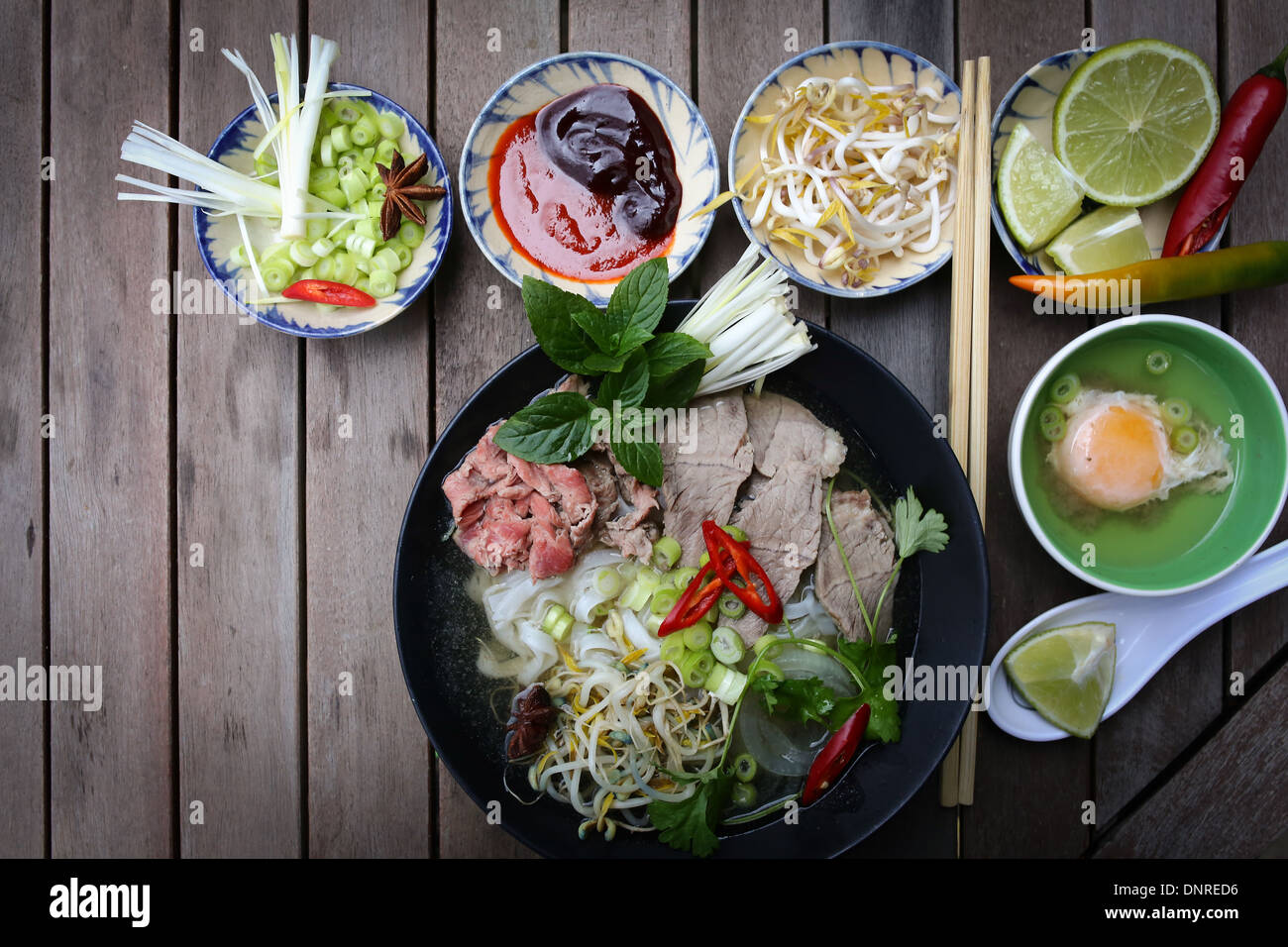 Pho, Vietnamese rice noodles Stock Photo - Alamy