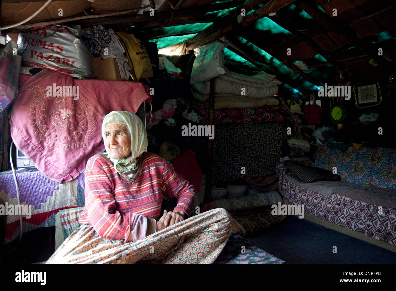 Poor local lady in Oluklu Village Elmalı Antalya Turkey Stock Photo - Alamy