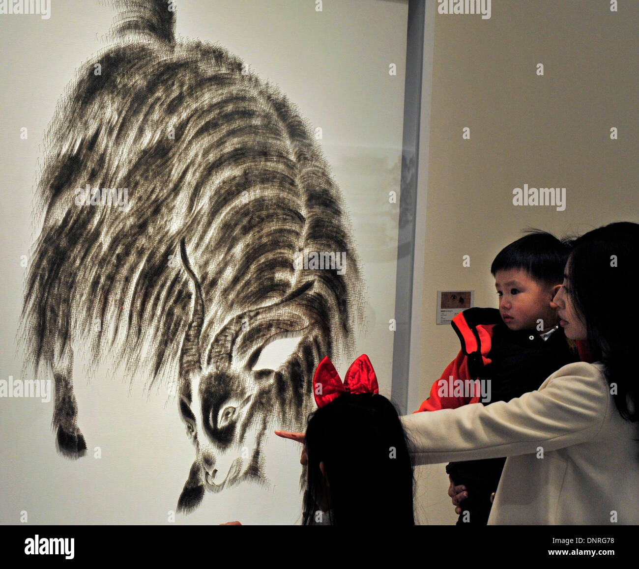 Taipei, China's Taiwan. 4th Jan, 2014. Visitors view a mosquito nail ...