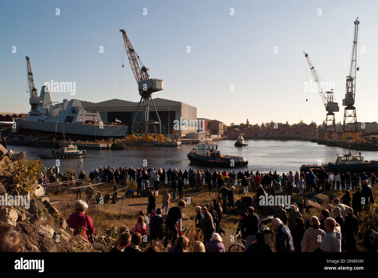Last ship to be launched on the Clyde Stock Photo - Alamy