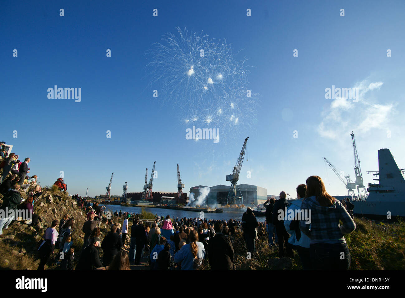 Last ship to be launched on the Clyde Stock Photo - Alamy
