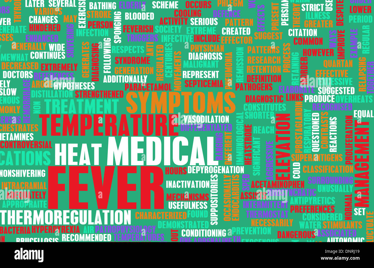Fever Concept as a Medical Pyrexia Art Stock Photo - Alamy