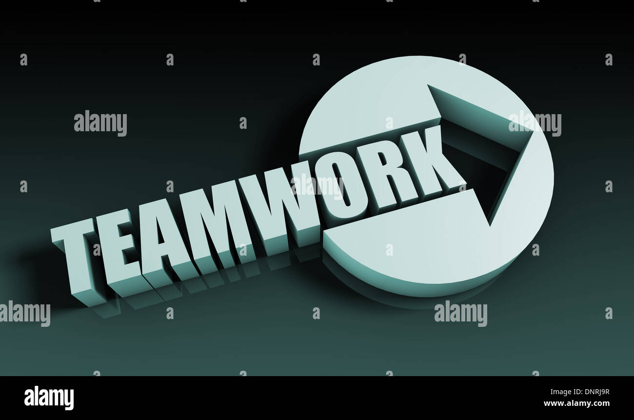 Teamwork Concept With an Arrow Going Upwards 3D Stock Photo - Alamy