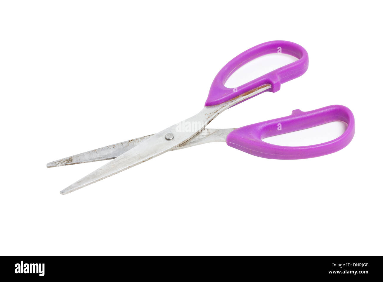 Purple scissors isolated on white Stock Photo - Alamy