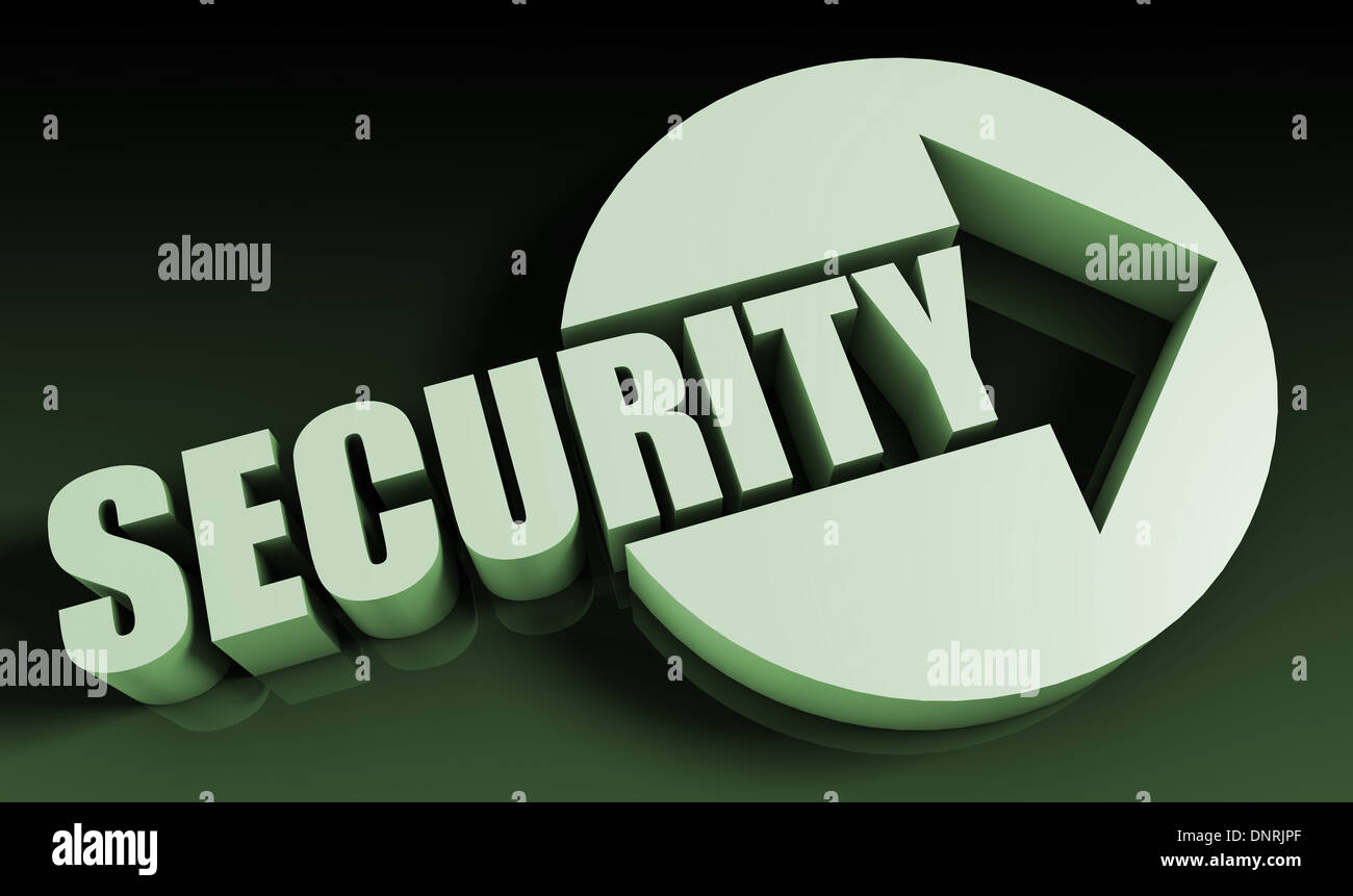 Security Concept With an Arrow Going Upwards 3D Stock Photo - Alamy