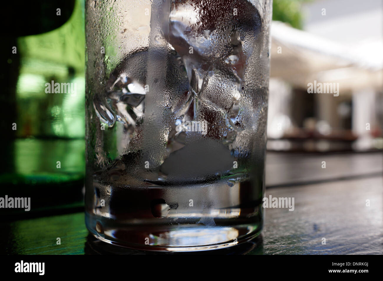 Condensation on glass with ice in it Stock Photo - Alamy