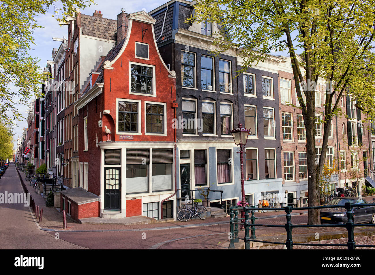Picturesque traditional Dutch style houses on the Reguliersgracht in ...