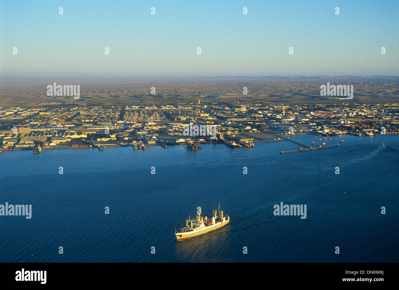 Aerial view of Walvis bay port, Namibia, Africa Stock Photo - Alamy