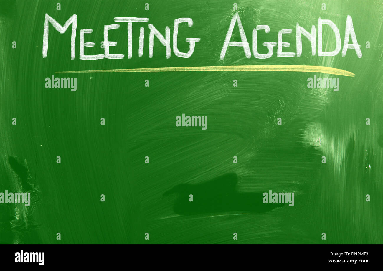 Meeting Agenda Concept Stock Photo - Alamy