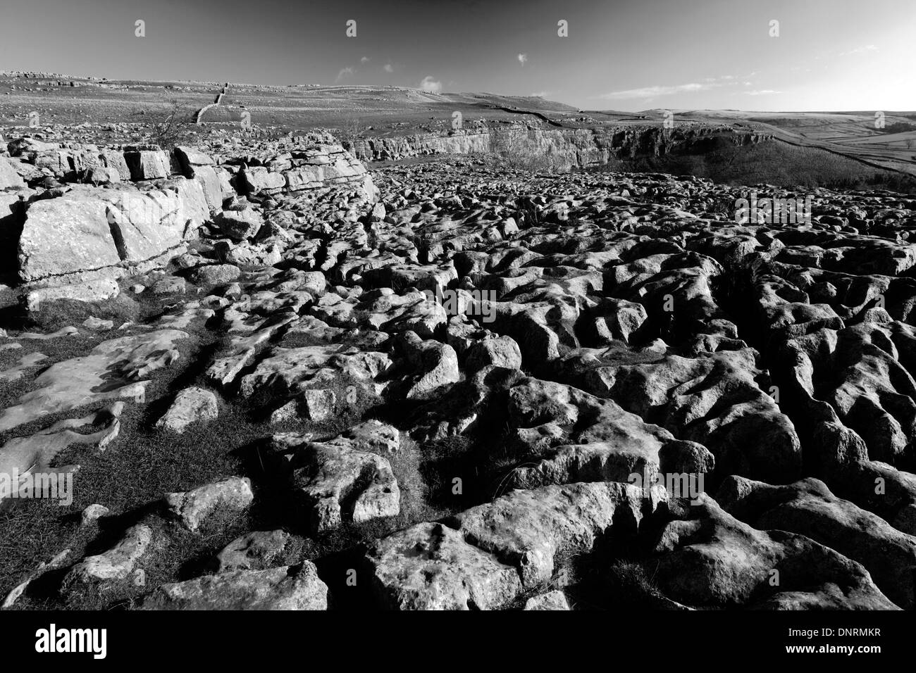 Malham cove geology Black and White Stock Photos & Images - Alamy