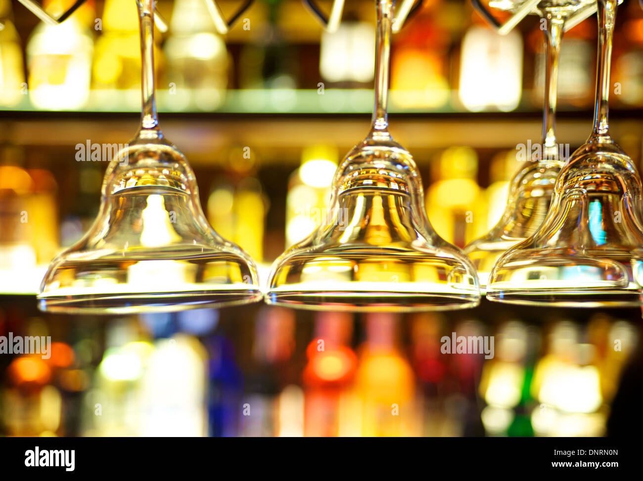 Colorful cocktail glasses in restaurant bar Stock Photo - Alamy