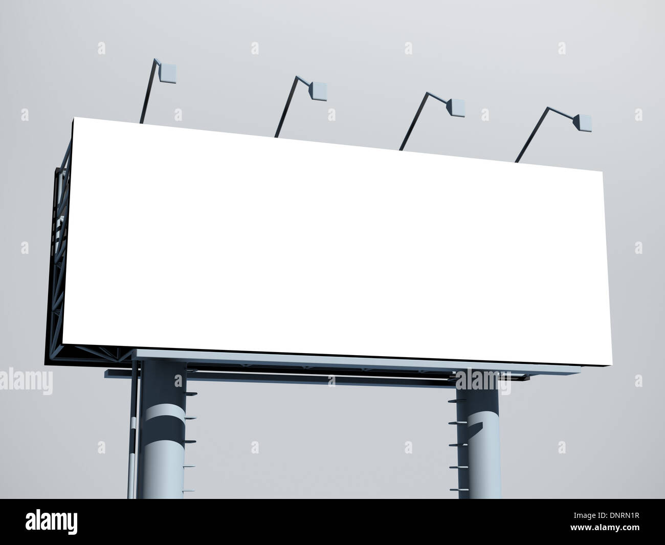 Billboard with empty screen, against gray background Stock Photo - Alamy