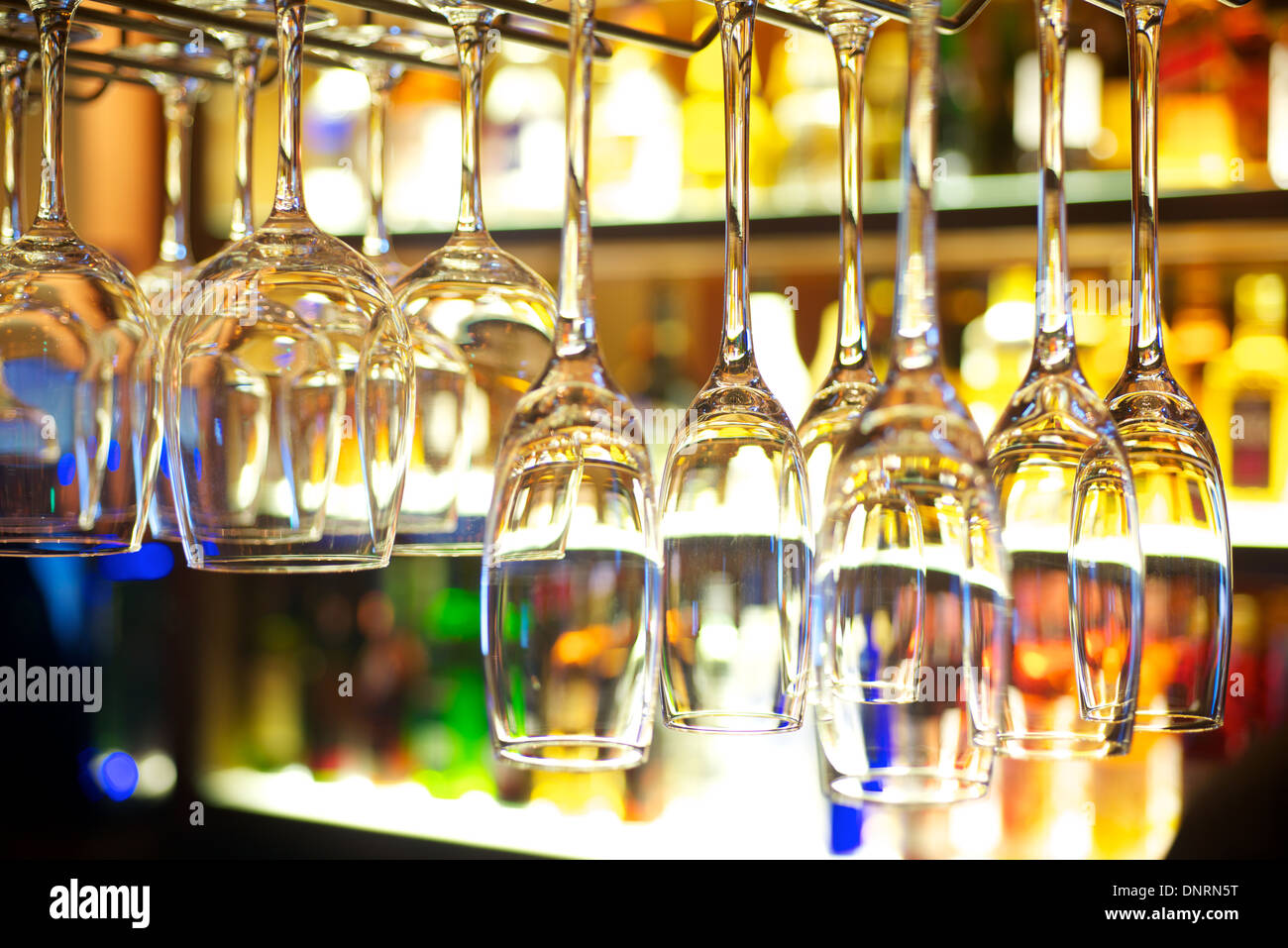 Colorful cocktail glasses in restaurant bar Stock Photo - Alamy