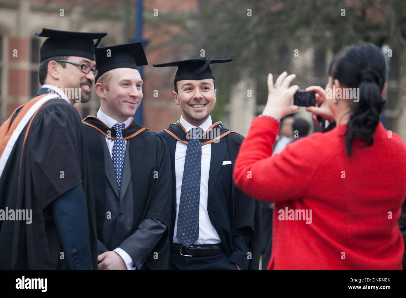 Happy students after their graduation ceremony at University of ...