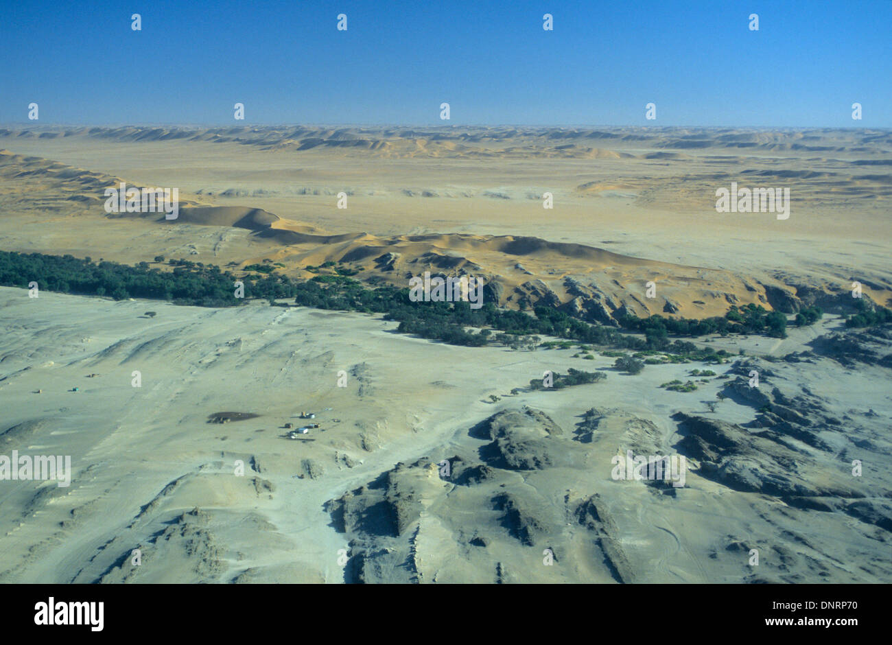 Aerial view of Kuiseb valley and river at Natab, Namibia, Africa Stock ...