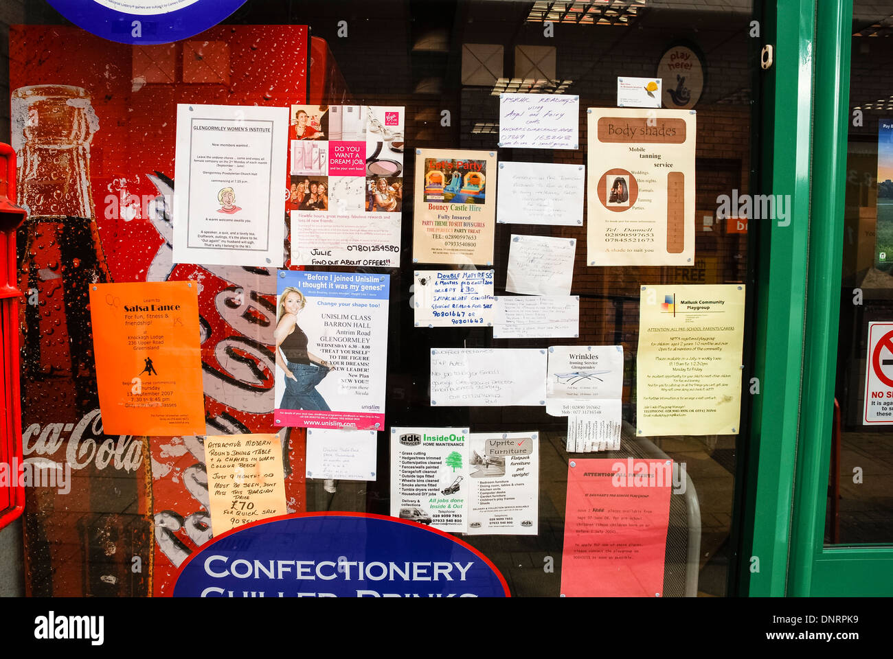 Adverts advertisements shop window hi-res stock photography and images ...