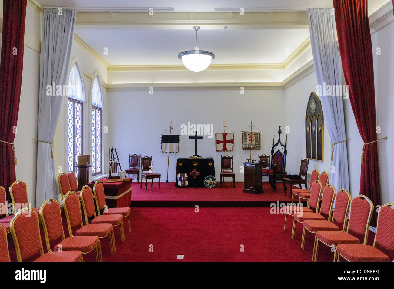Inside a Temple Room in a Masonic Hall Stock Photo - Alamy