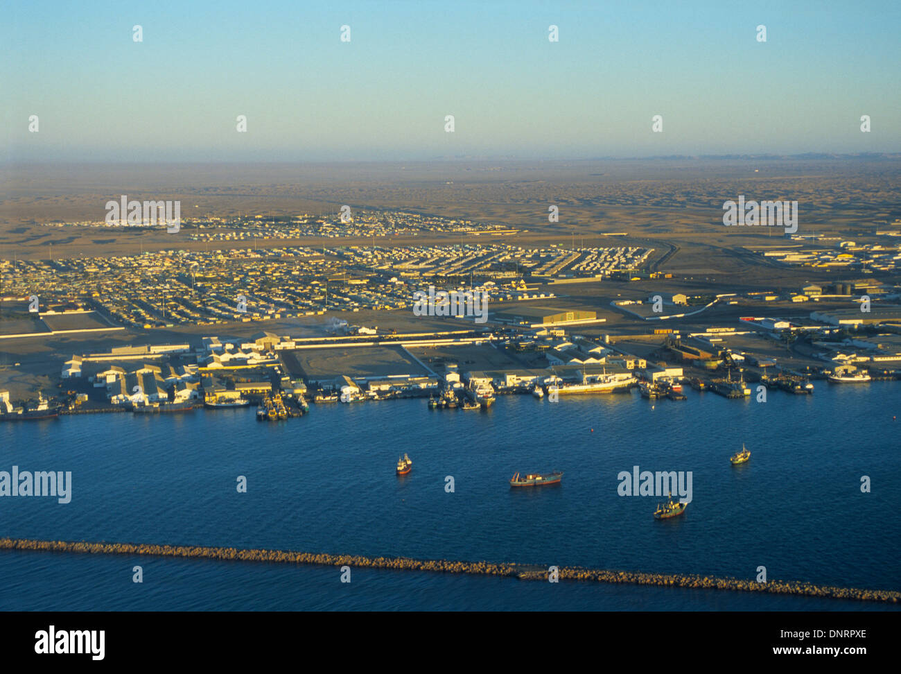 Aerial view of Walvis bay port, Namibia, Africa Stock Photo - Alamy