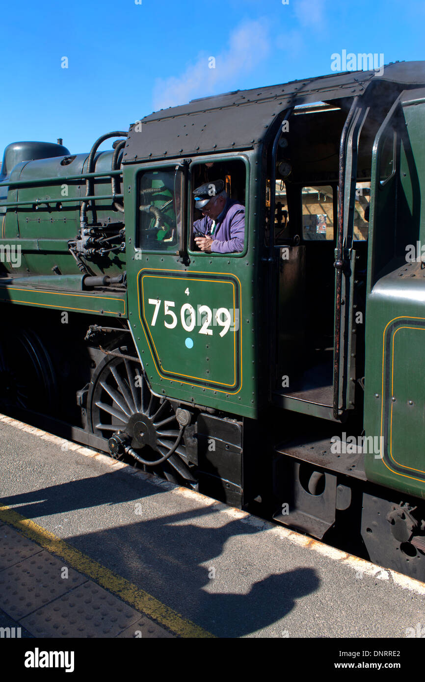 British Rail Standard Class 4-6-0 75029 steam locomotive at Whitby ...