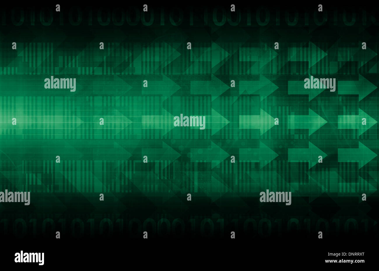 Communication Technology with Moving Data in Art Stock Photo - Alamy