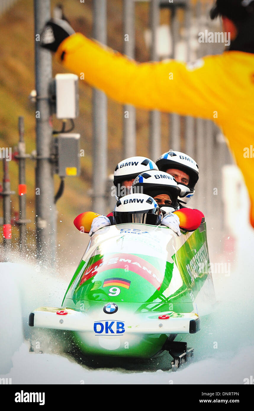 Winterberg, Germany. 05th Jan, 2014. German bobsleigh team Thomas ...