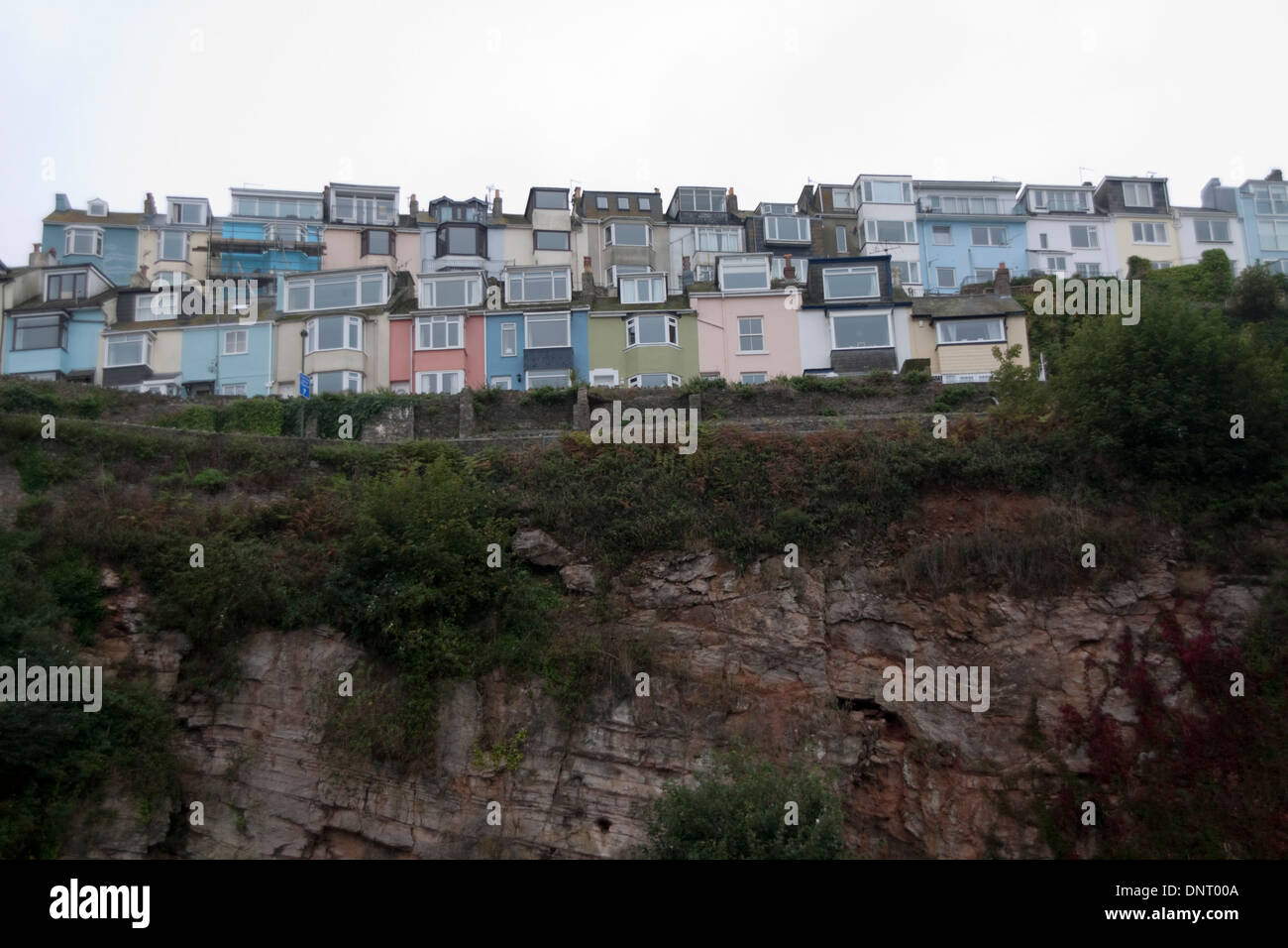 Cliff Top Houses Brixham Stock Photo - Alamy