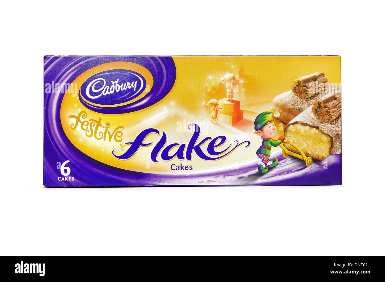 Cadbury festive flake cakes 6 pack Stock Photo - Alamy