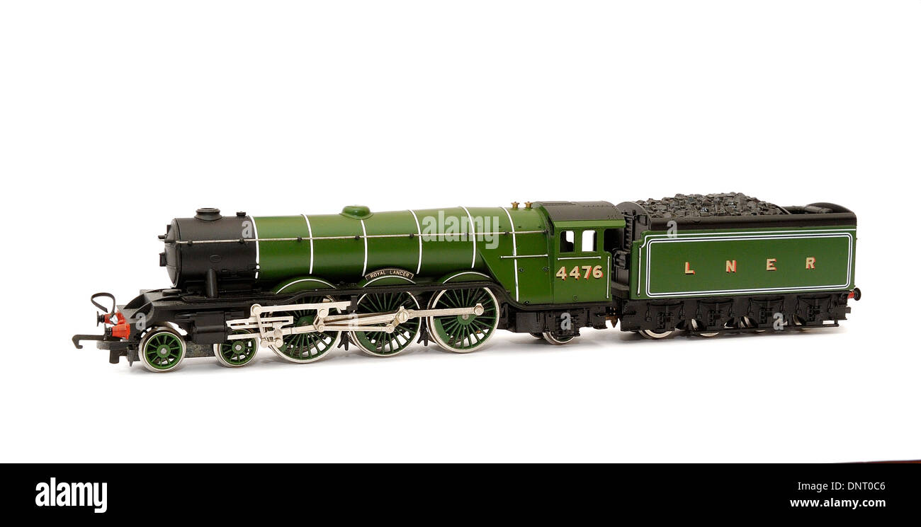 Scale model of an old steam locomotive 4476 Royal Lancer Stock Photo ...