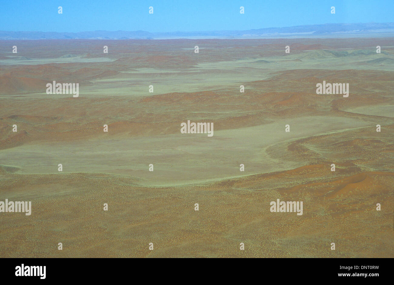 Aerial view of dunes, south of Kuiseb river, Namib-Naukluft NP, Namibia ...