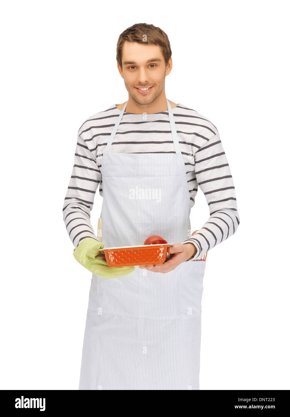 cooking man over white Stock Photo - Alamy