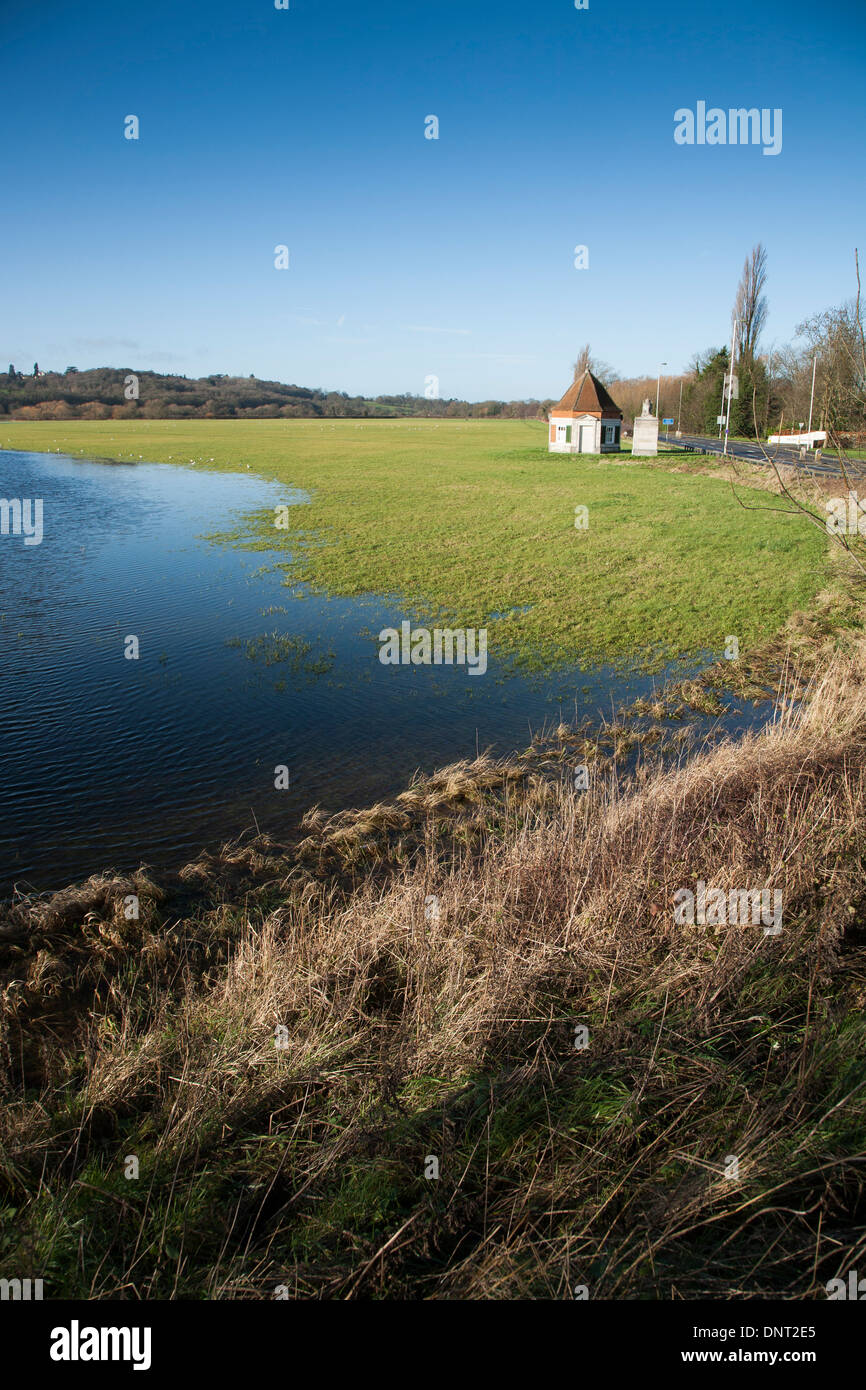 Runnymede meadows & flood plain, site of the signing of Magna Carta in ...