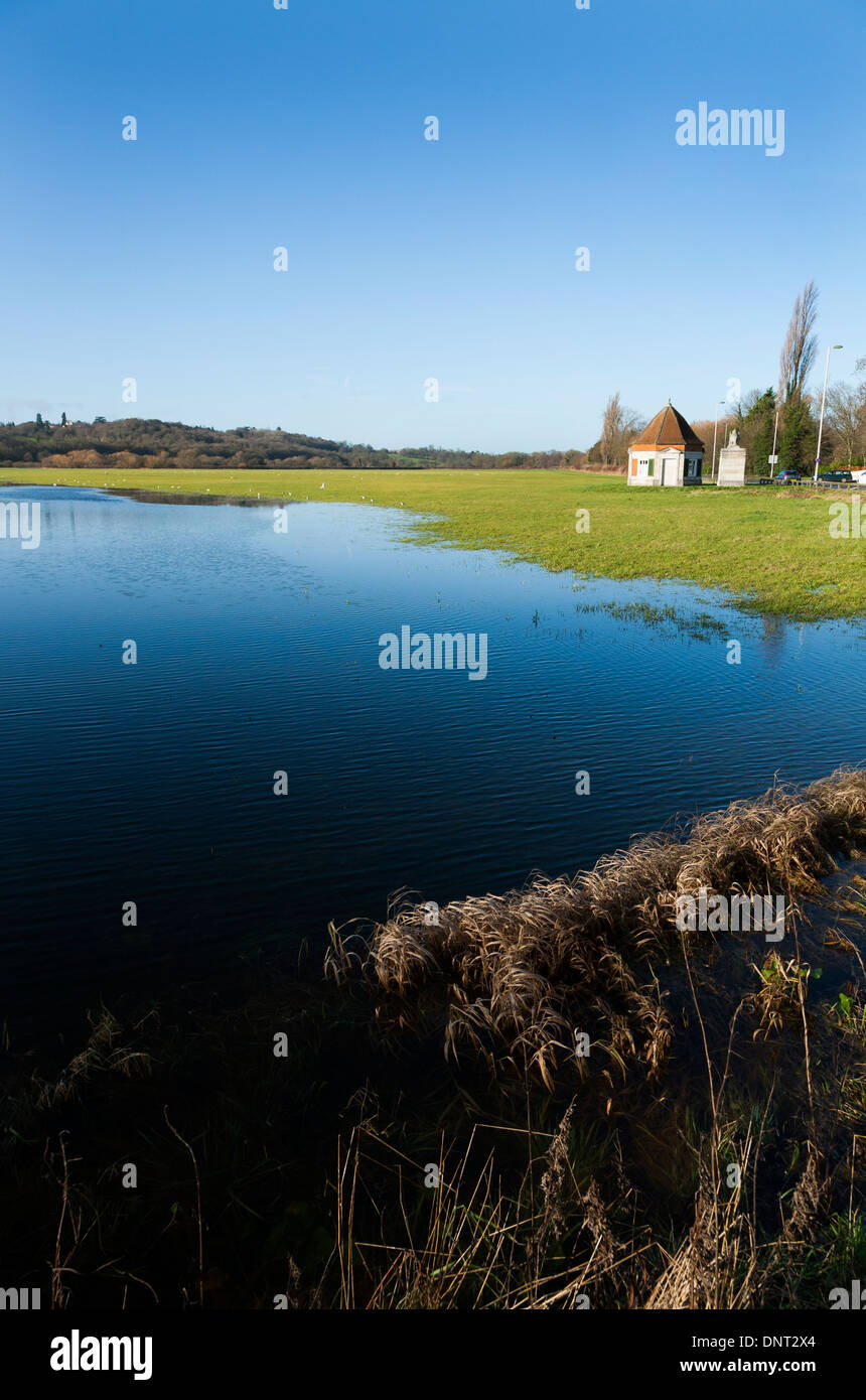 Runnymede meadows & flood plain, site of the signing of Magna Carta in ...