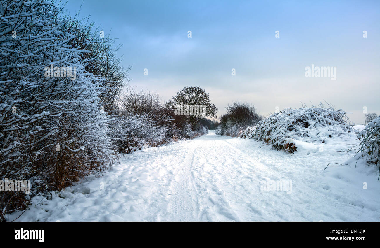 Winter Snow Scene Stock Photo - Alamy