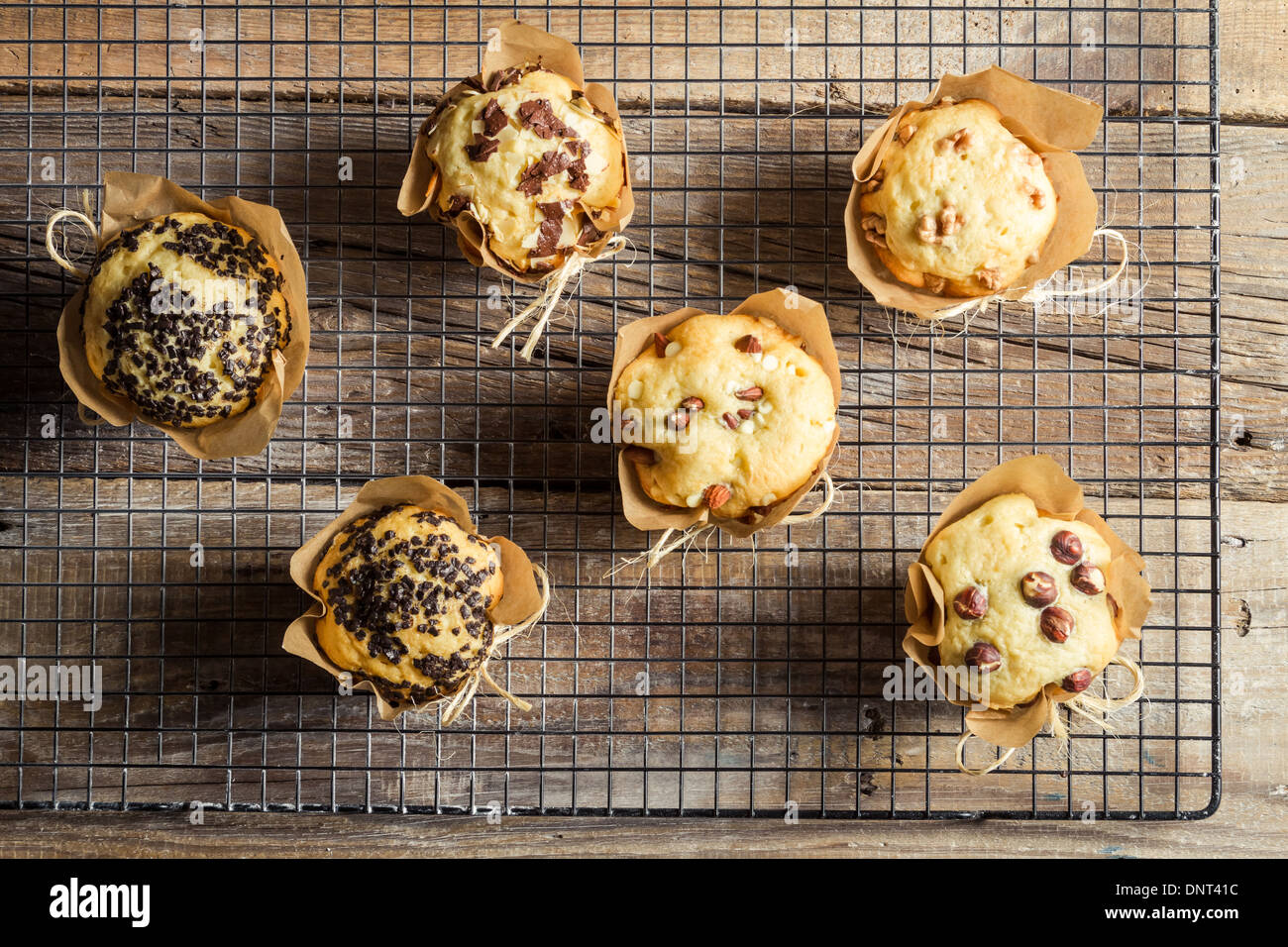 Chocolate muffins on cooling rack hi-res stock photography and images ...