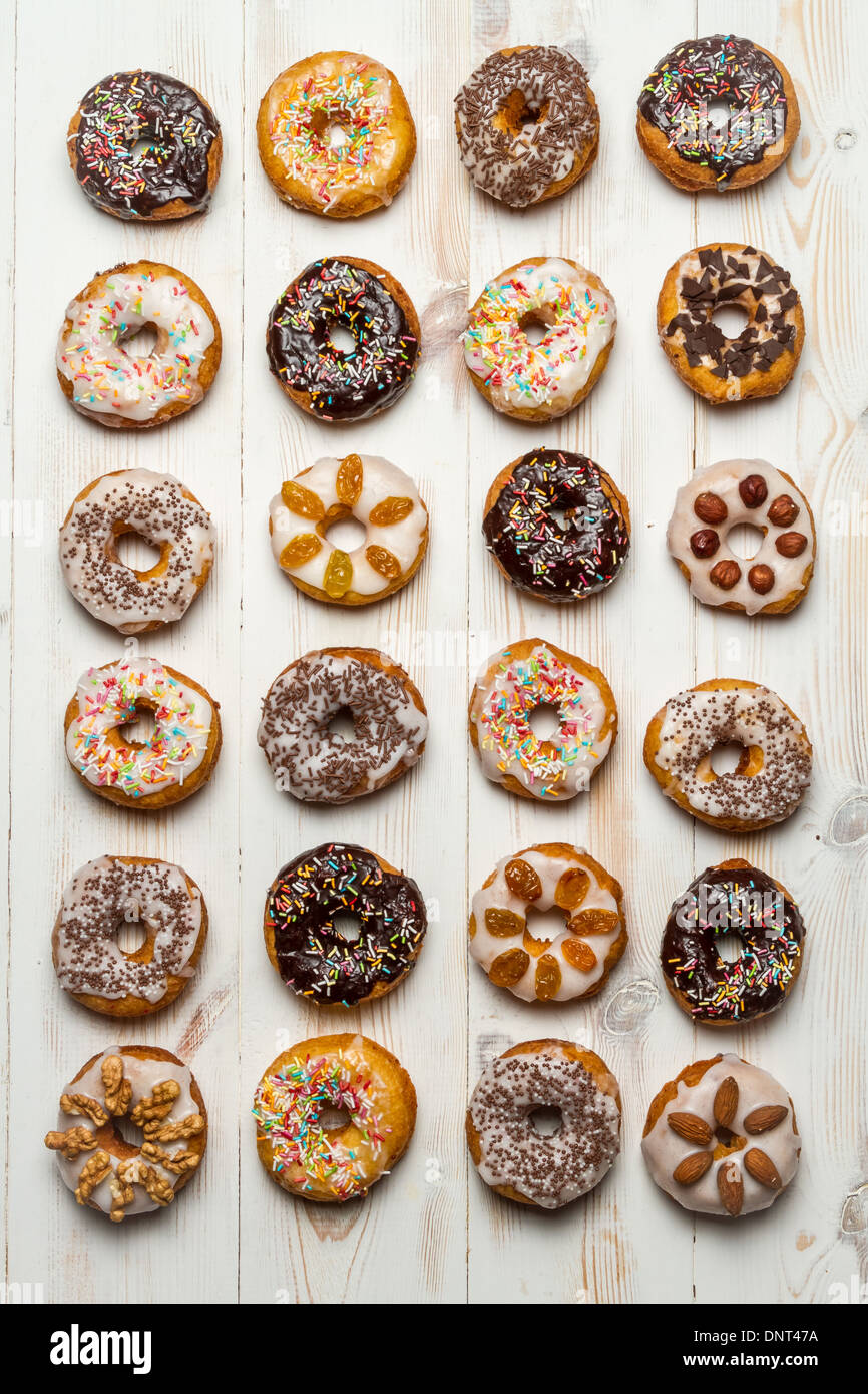 Large group of different donuts Stock Photo - Alamy