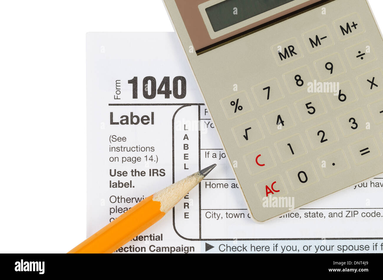 Horizontal photo of United States Tax Form 1040 for Individual Income ...
