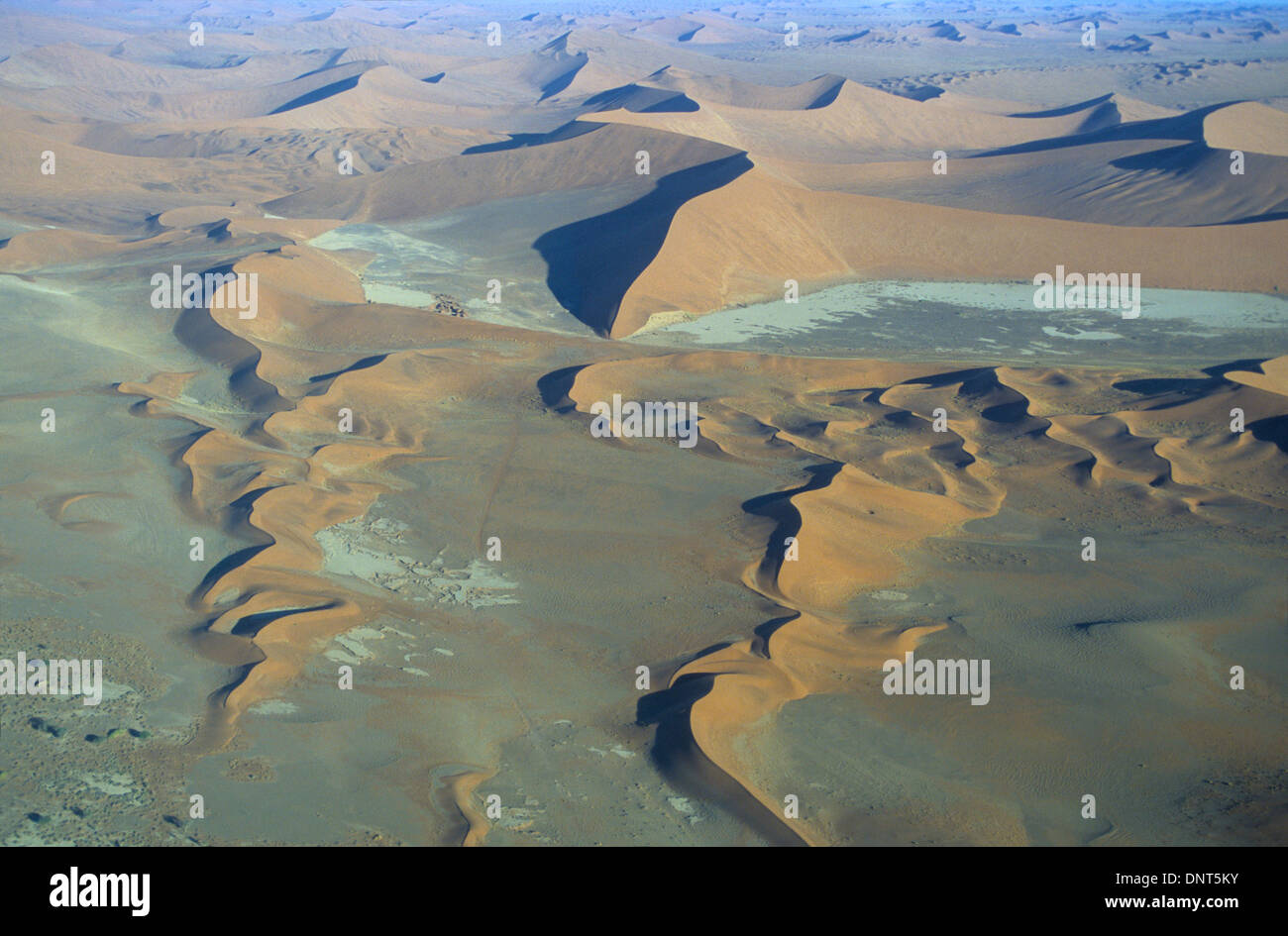 Aerial view of Namib-Naukluft NP desert near Sossusvlei, Namibia ...